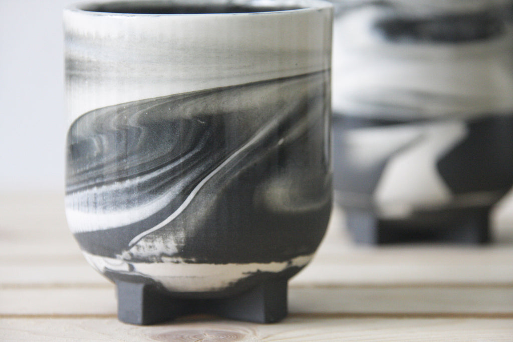 PLUS - Ceramic espresso cup marbled look – ONE and MANY