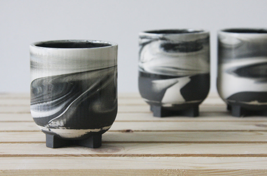 PLUS - Ceramic espresso cup marbled look – ONE and MANY